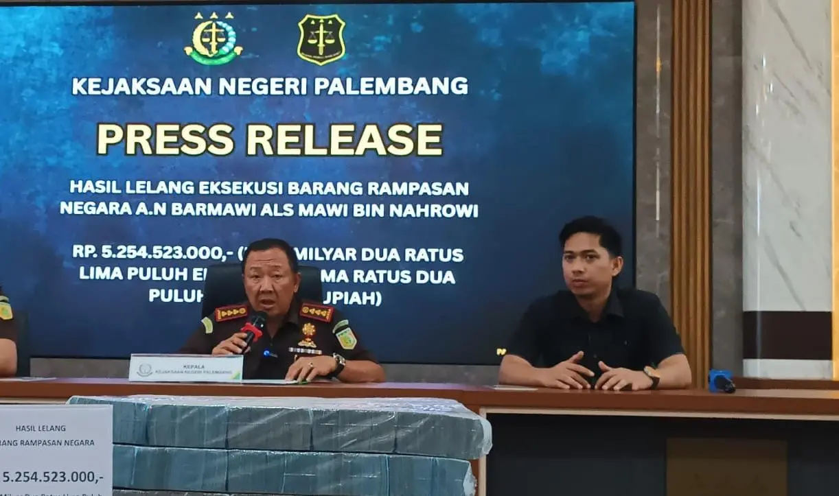 Hasil Lelang Barang Rampasan TPPU, Kejari Palembang Tambah PNBP Rp5,25 ...